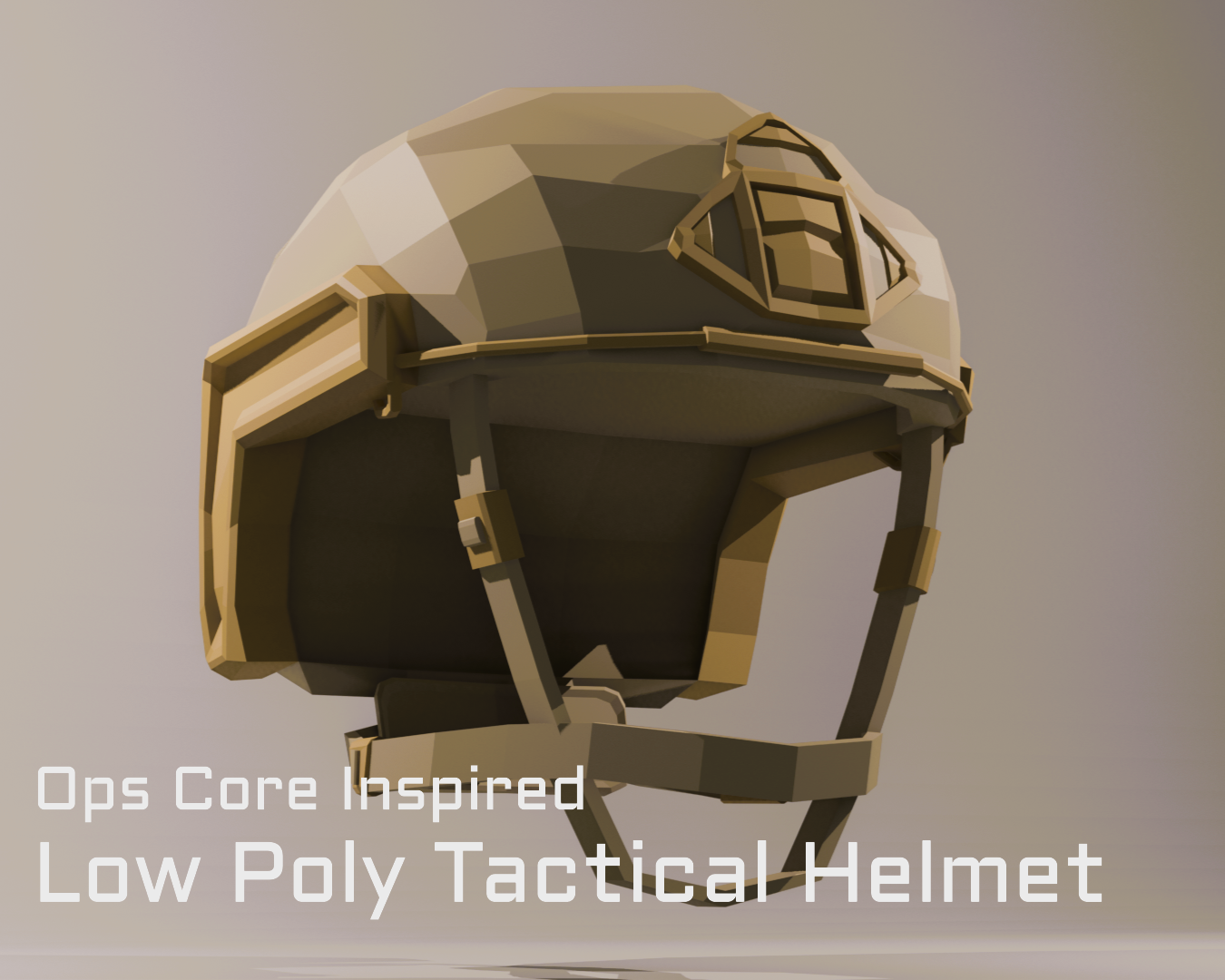 3D Low Poly Tactical Helmet by DistXpian