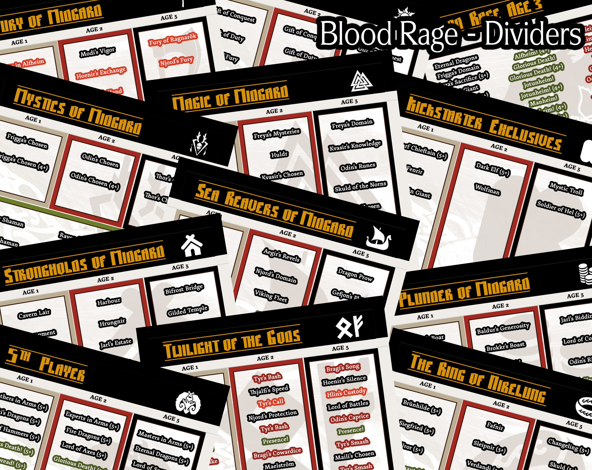Blood Rage - Dividers by upokolypzl8er