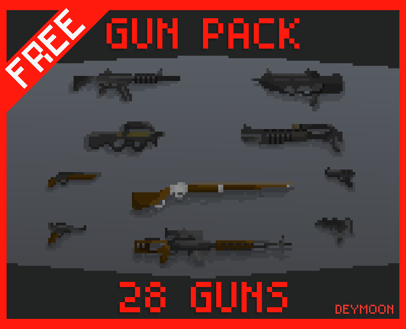 Free Pixel Gun Pack – Pixel Art Gun Assets by Deymoon