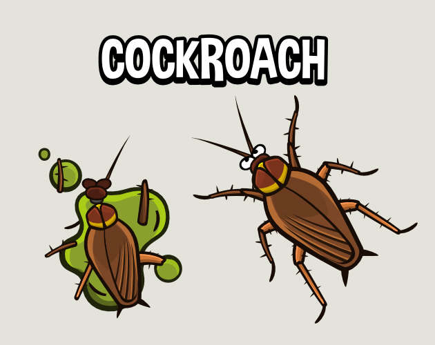 Top down cockroach by Robert Brooks - gamedeveloperstudio.com