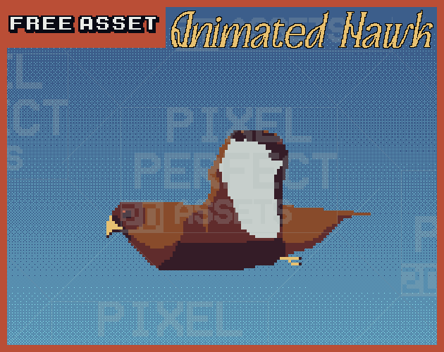 Free Pixel Art Hawk – Animated Desert Wildlife (128×128, Commercial ...