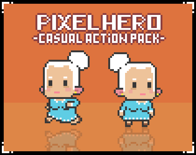 Pixel Hero Grandma – Casual Action Sprite Pack by Purple Cat