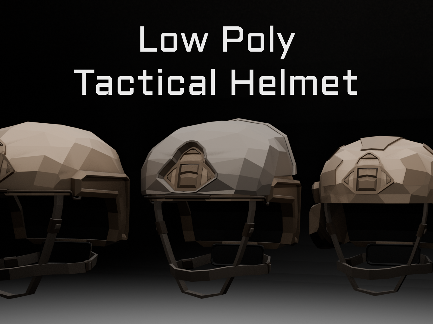 3D Low Poly - Tactical Helmet Asset Pack by DistXpian