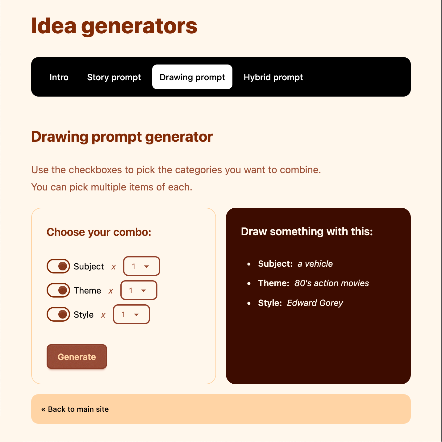 Idea generator by rembrandx