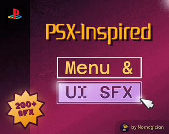 PSX & Retro ♦ UI & Menu Sound Effects (Vol.1) by Nomagician • Music & SFX