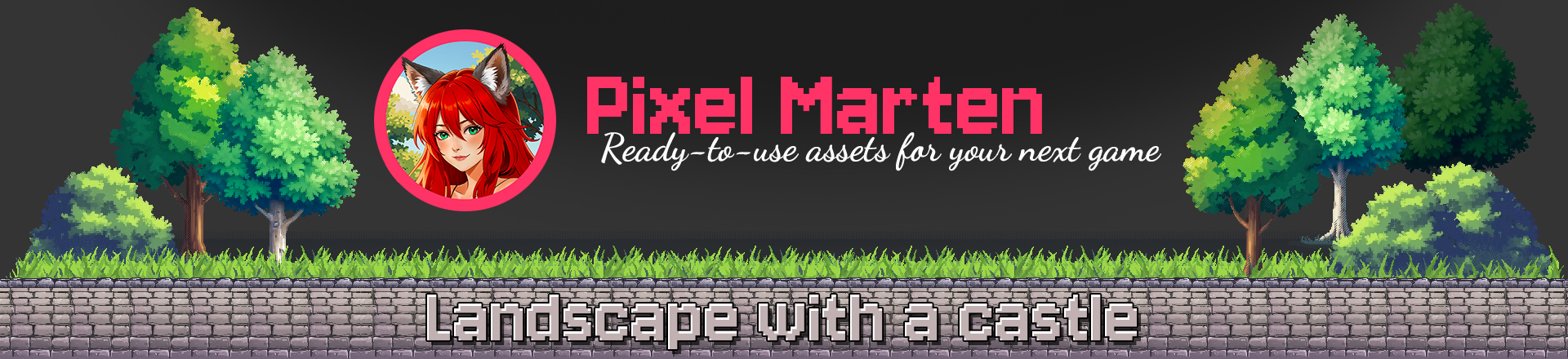 Landscape with a castle by Pixel-Marten by Pixel Marten