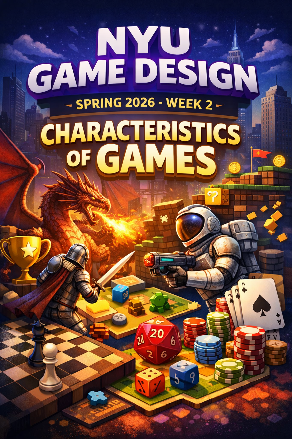 NYU Game Design Spring 2026 - Week 2: Characteristics of Games - itch.io