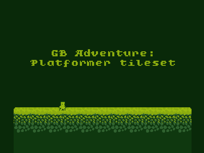 GB Adventure: 4-Color Game Boy Style Tileset by SillyDevs Studio