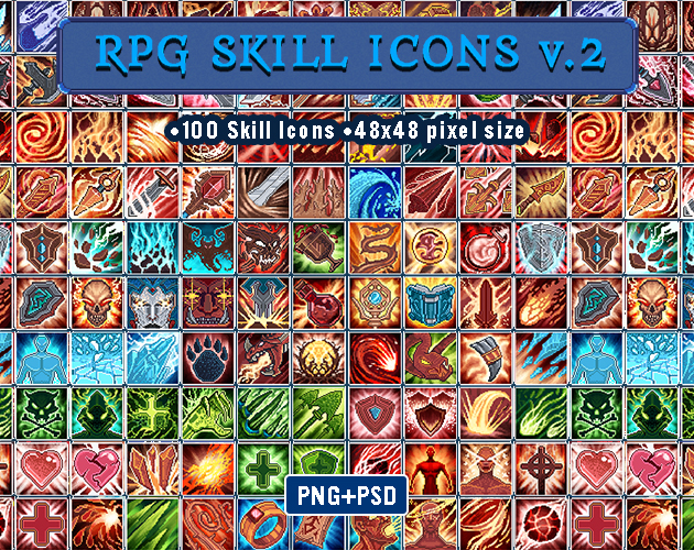 RPG Skill Icons v.2 by Erkmen Artworks