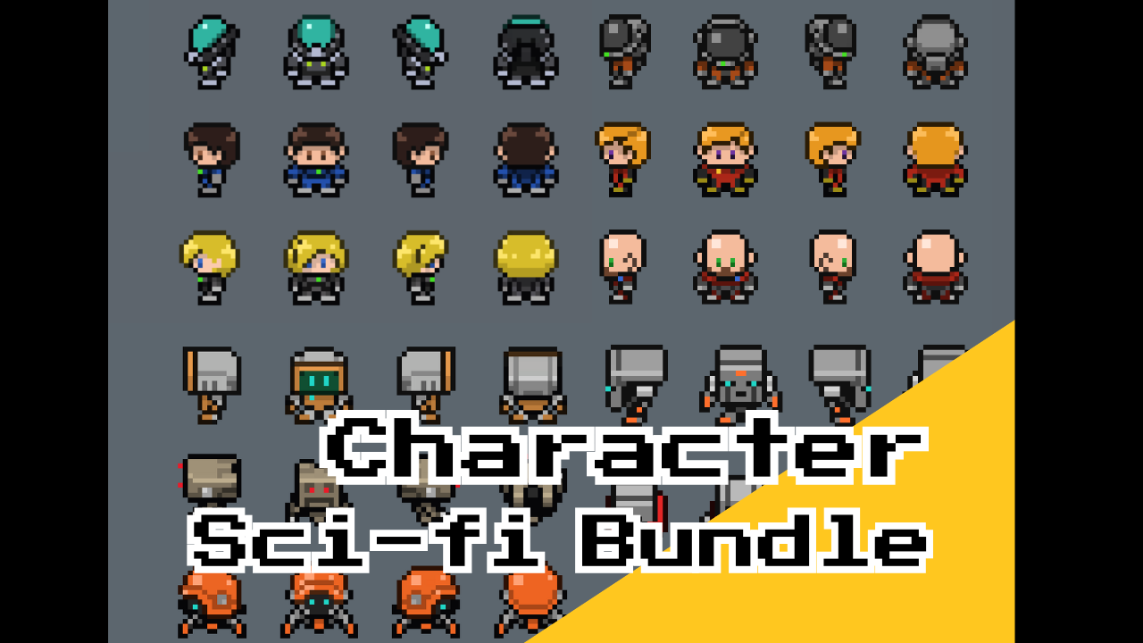 Devlog - Sci‑Fi Characters & Robots 16x16 pixel art — Top‑Down Bundle ...