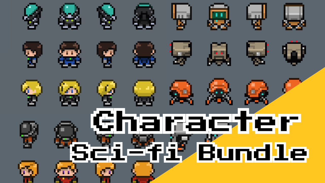 Devlog - Sci‑Fi Characters & Robots 16x16 pixel art — Top‑Down Bundle ...