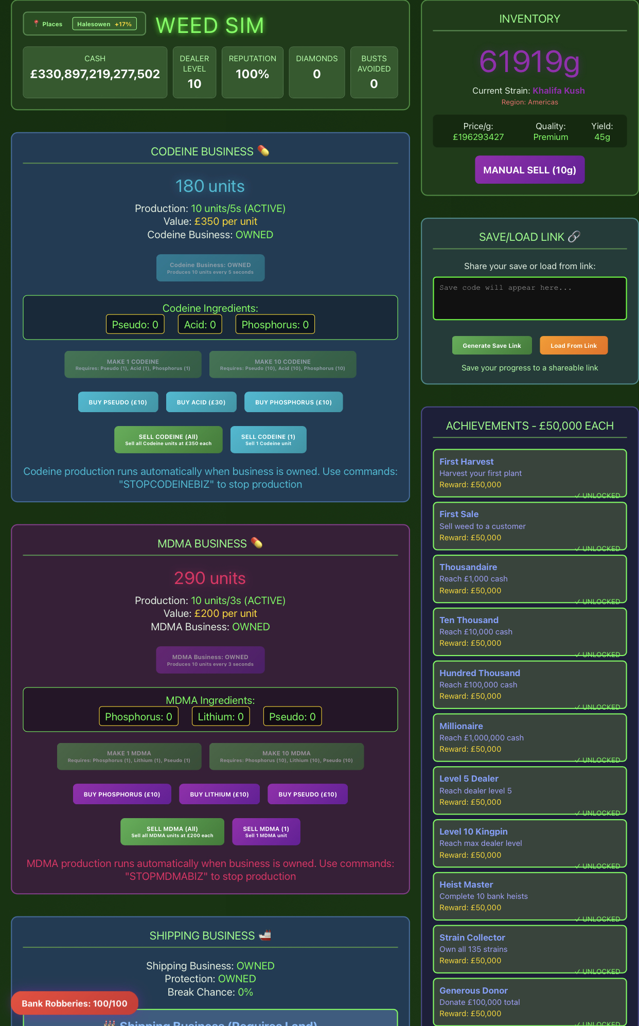 Weed Sim (MASSIVE UPDATE) by Da1Paki