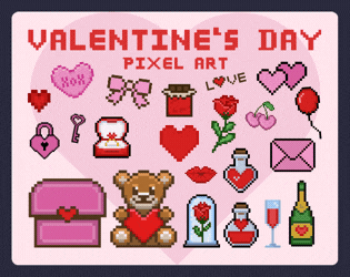 Valentine's Day Pixel Art by Pixless