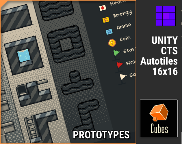 Cubes Tilesets collection: PROTOTYPES by AndyGFX