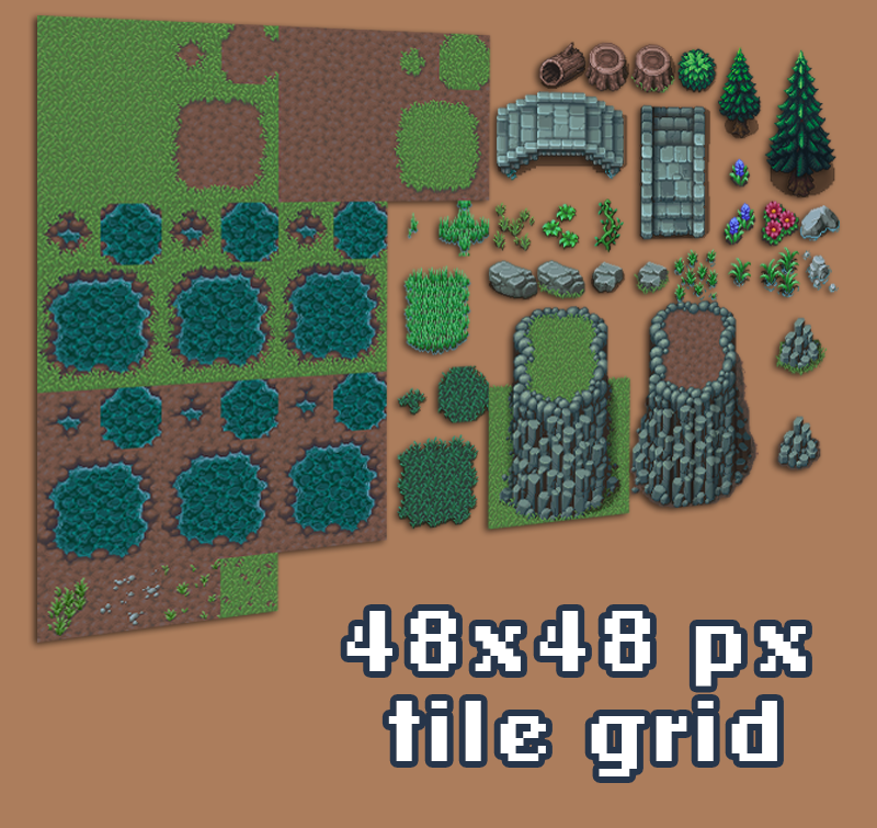 Northern Woodland - Outdoor RPG Tileset by Hypnobius