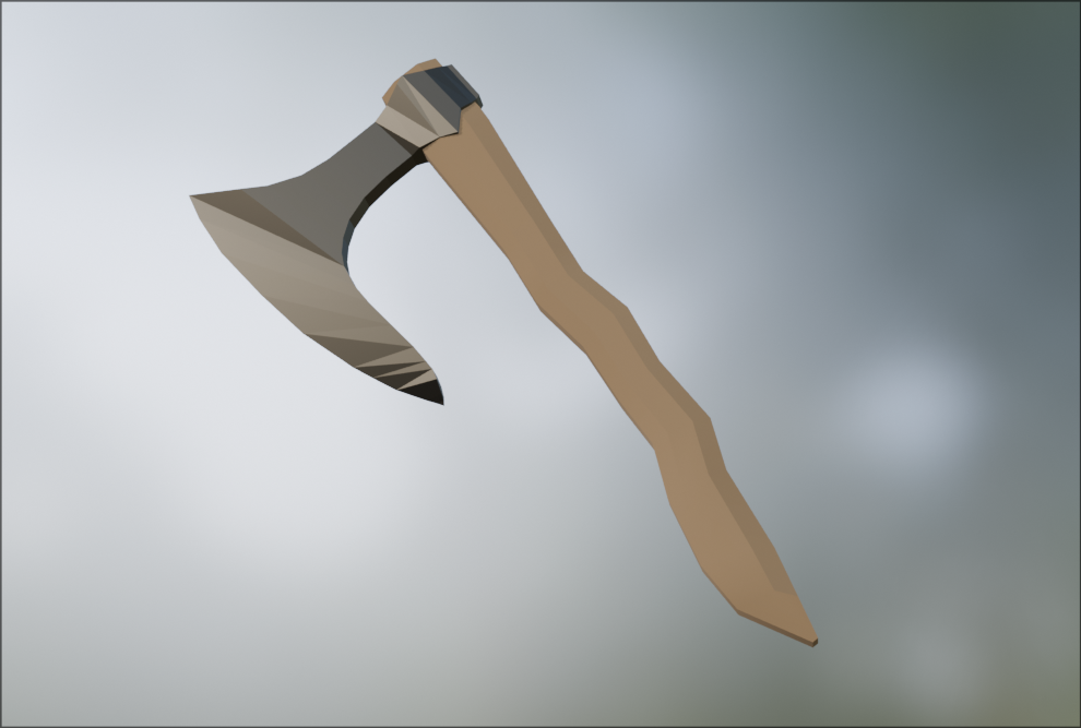 low poly axe by kozica21