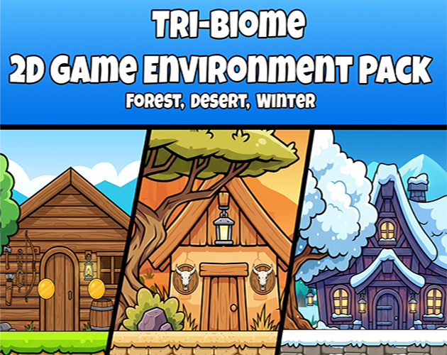 Tri-Biome 2D Game Environment Pack by ArtApex Studio