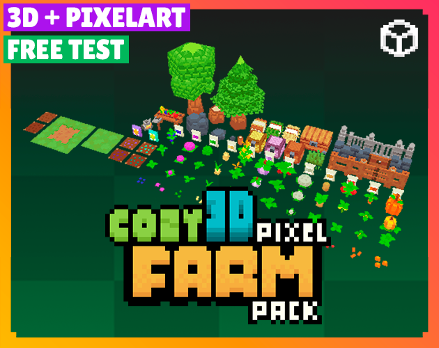 Cozy 3D Pixel Farm - Asset Pack by Luke Productions