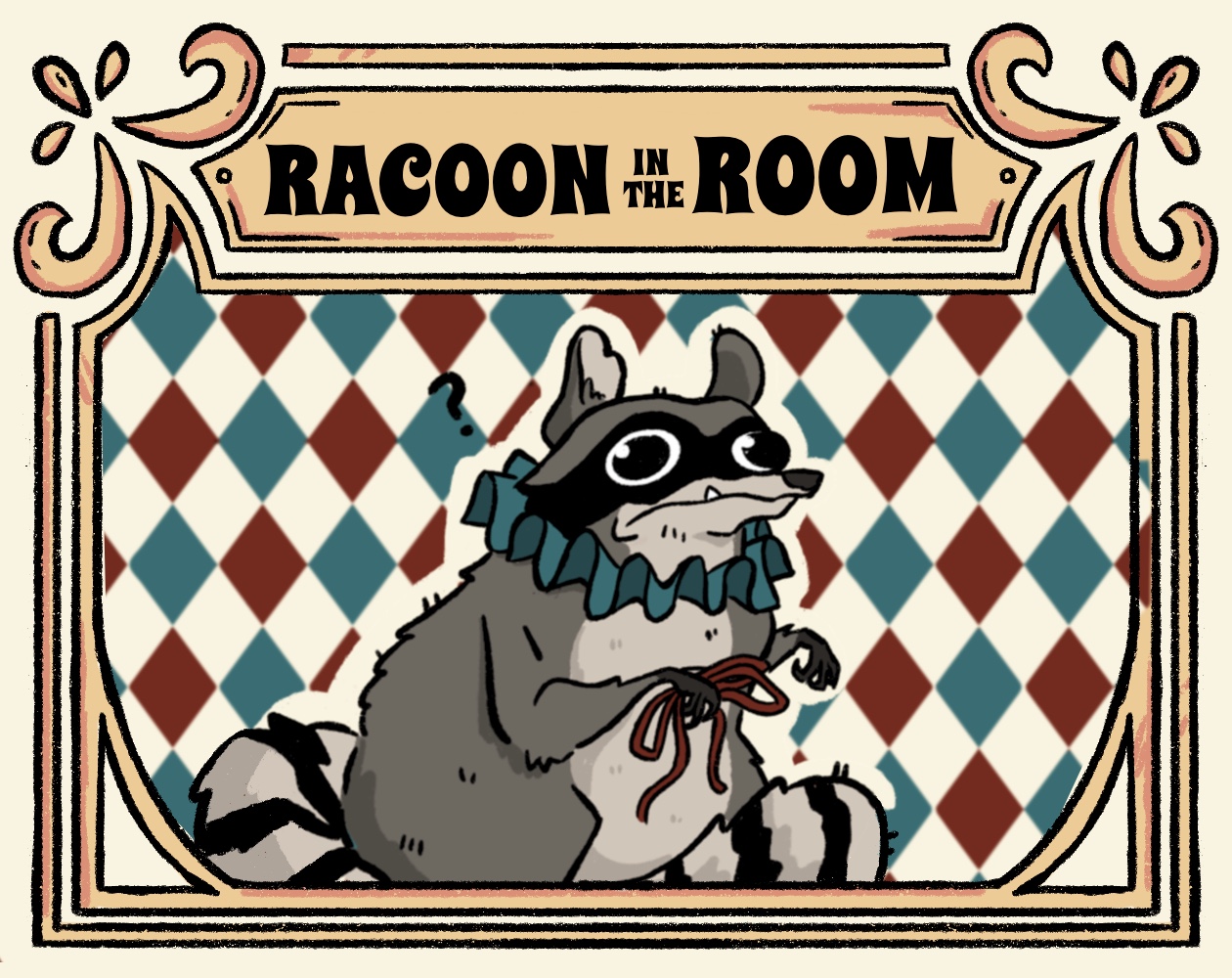 Racoon in the room by Papri
