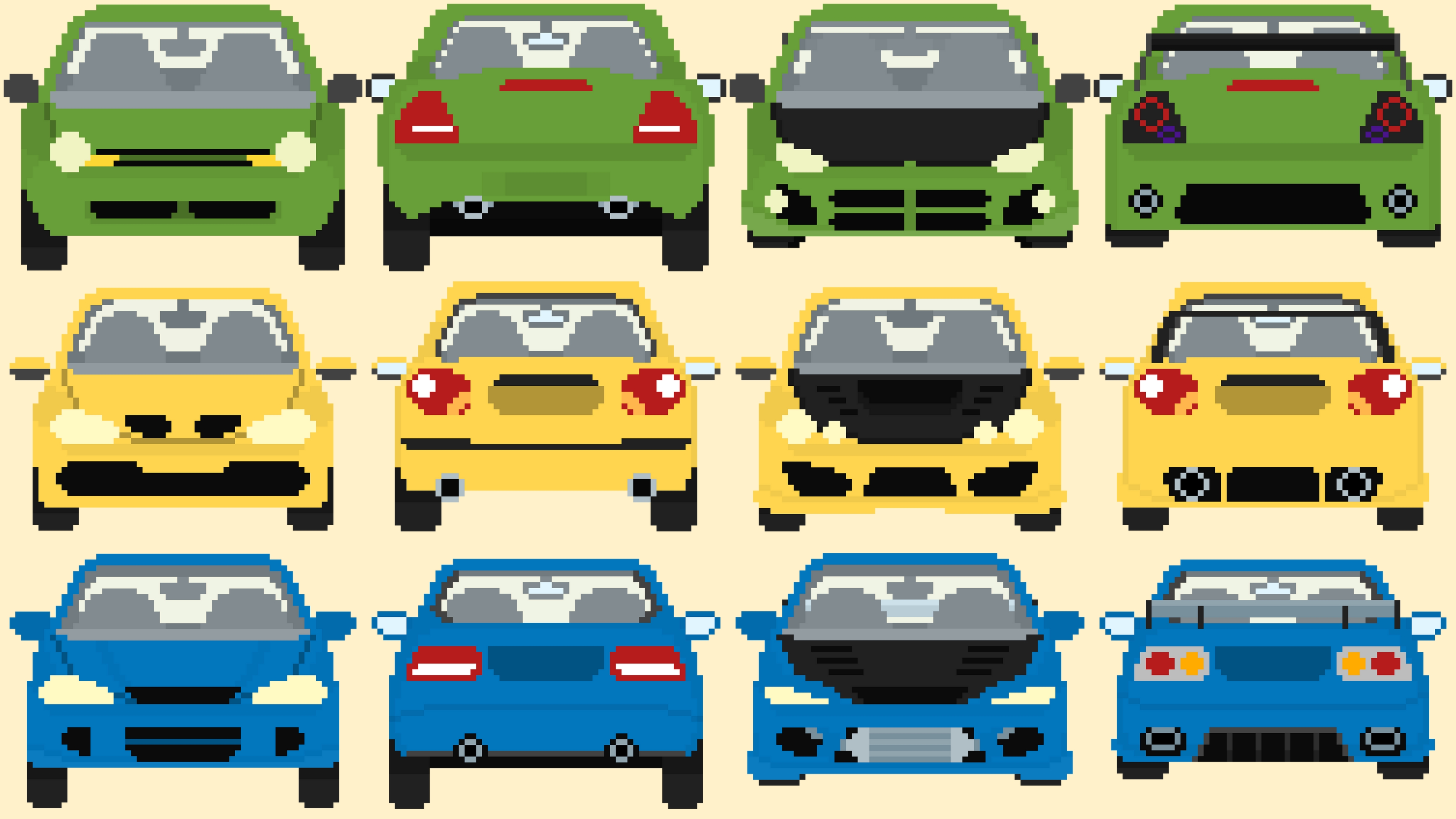 Cars Sprites Pack #8 (+3 cars animated) by Pay 'n' Sprite
