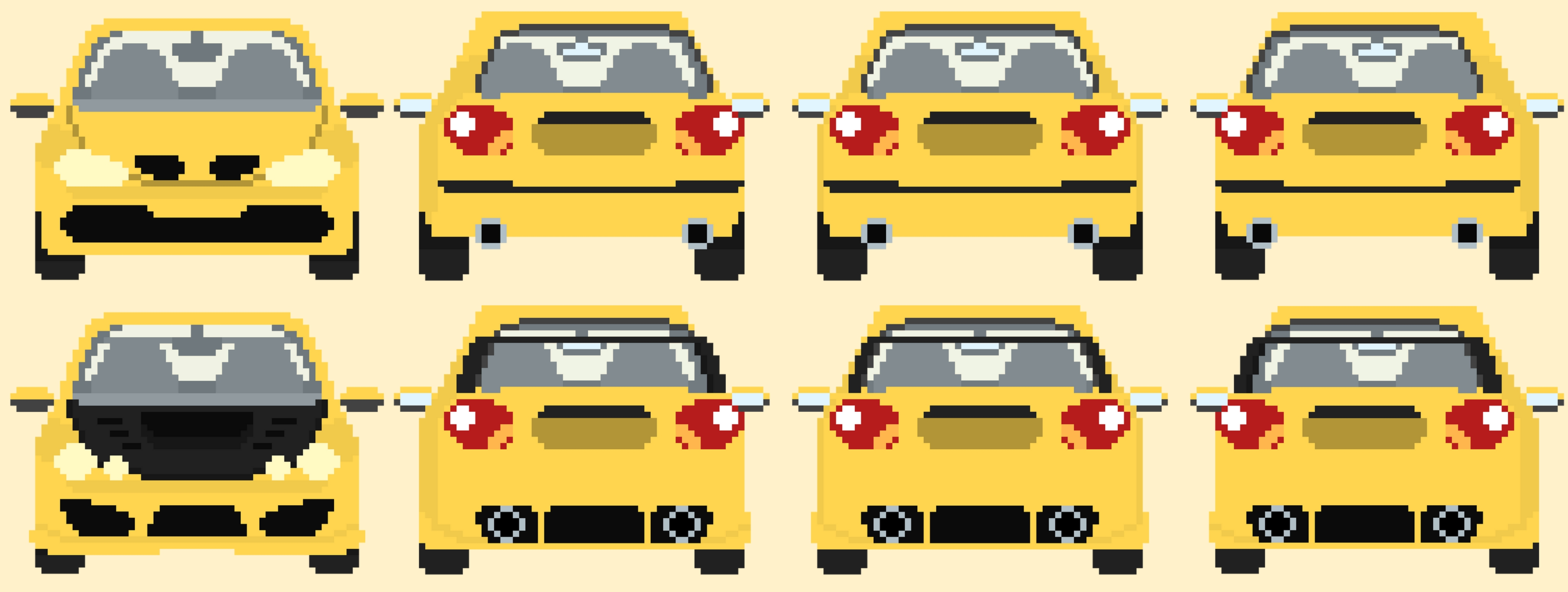 Cars Sprites Pack #8 (+3 cars animated) by Pay 'n' Sprite