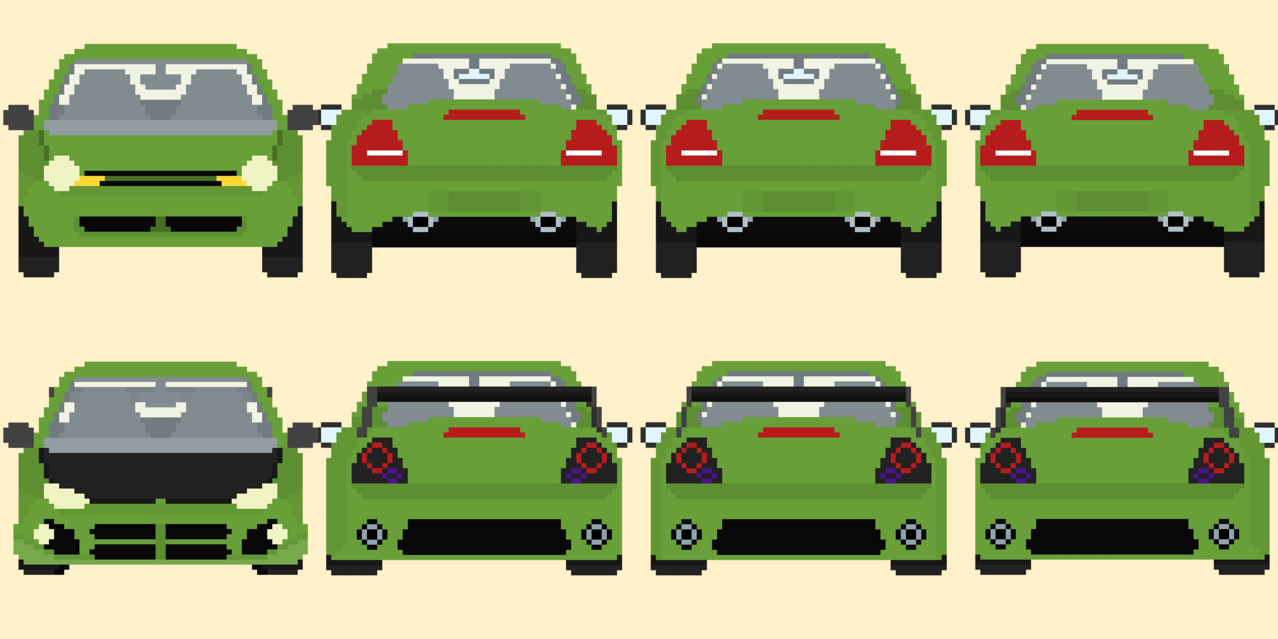 Cars Sprites Pack #8 (+3 cars animated) by Pay 'n' Sprite