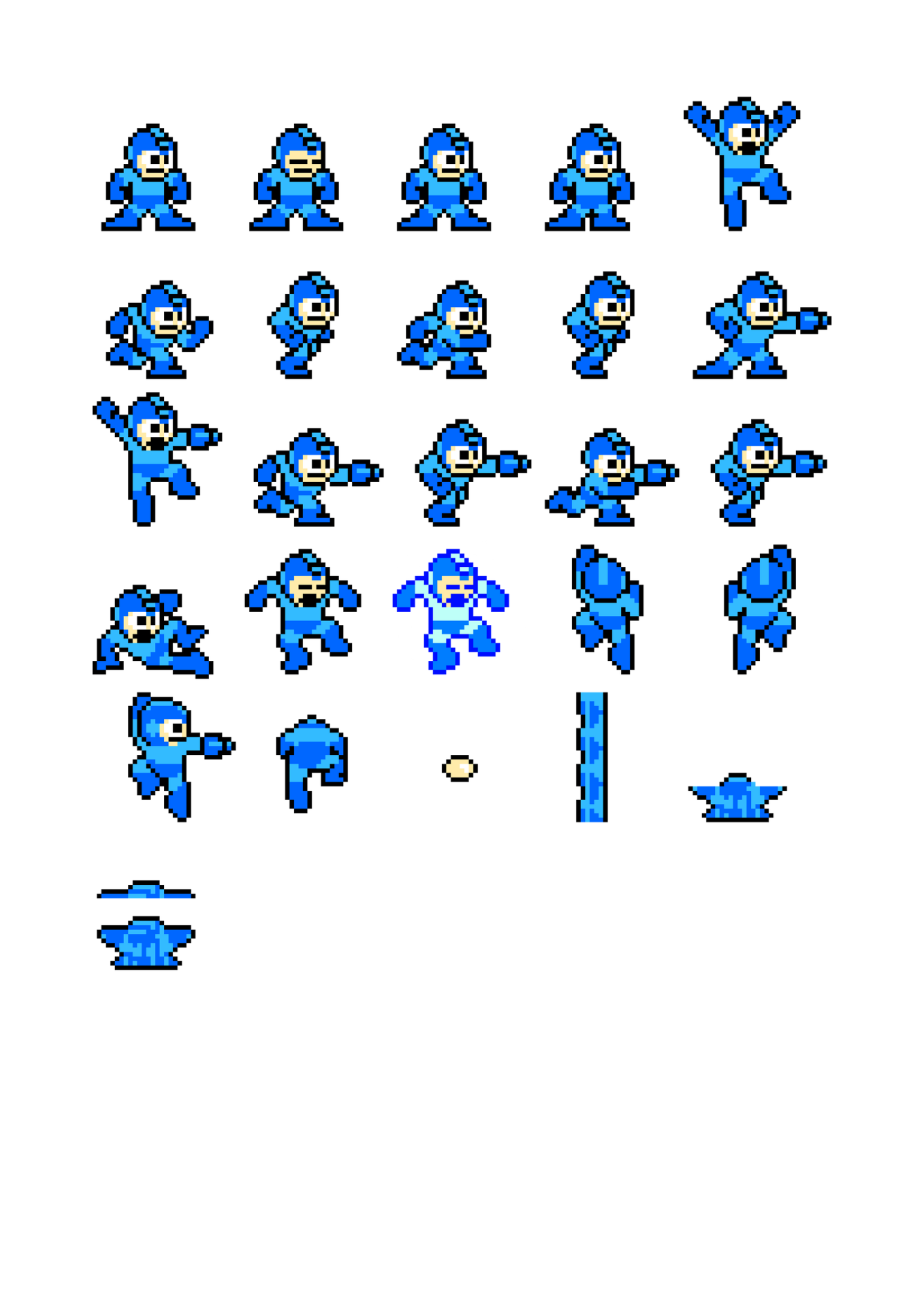 Mega Man classic sprite sheet by is-assets