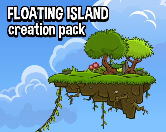 Floating island creation pack by Robert Brooks - gamedeveloperstudio.com