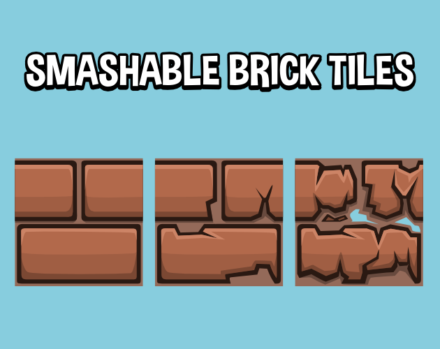 Smashable brick tiles by Robert Brooks - gamedeveloperstudio.com