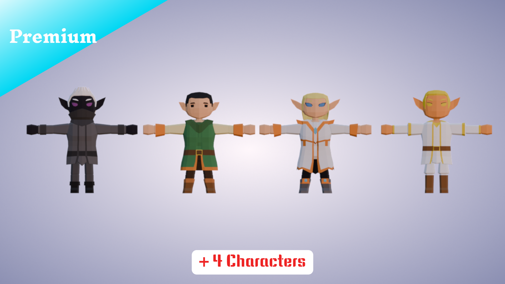 LOWPO Low Poly Elf Characters – Premium Pack Update (RPG & Fantasy ...