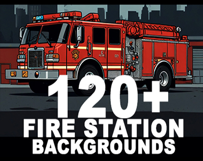 120+ FIRE DEPARTMENT BACKGROUNDS by PIXELHUNT