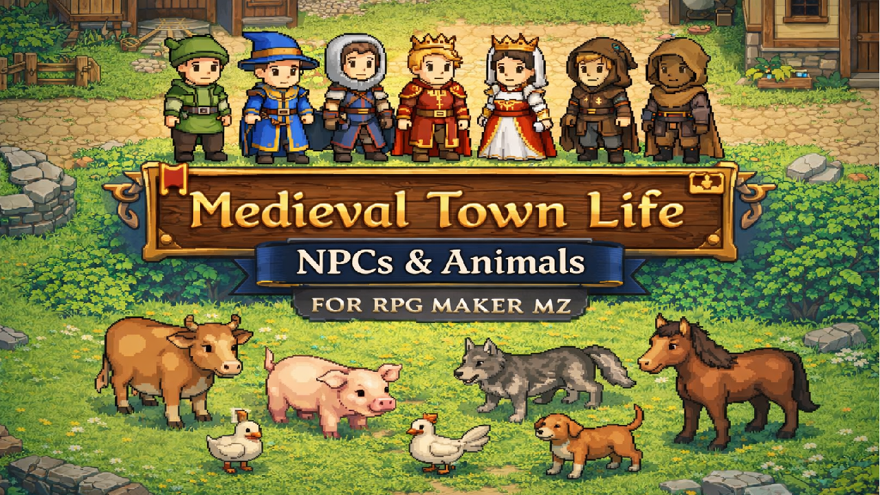 First release - Medieval Town Life – NPCs & Animals (RPG Maker MZ) by ...
