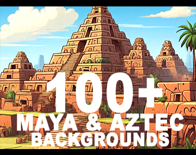 100+ MAYA / AZTEC BACKGROUNDS by PIXELHUNT