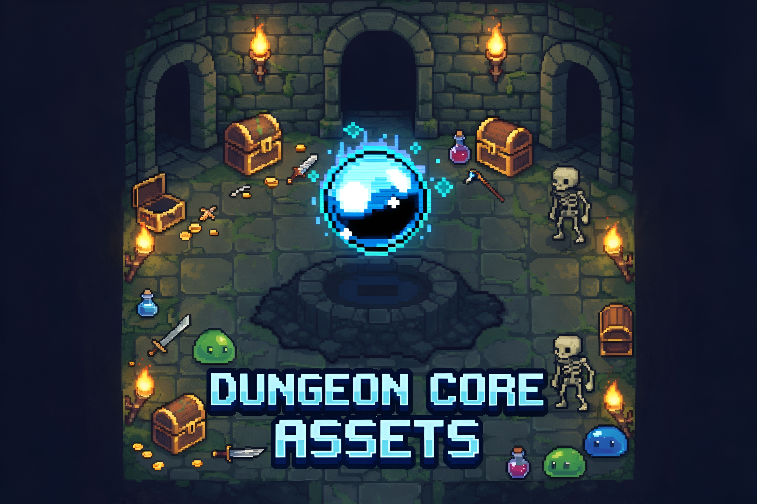 Animated Dungeon Core: Mystic Blue (Destructible) + Source Files by ...