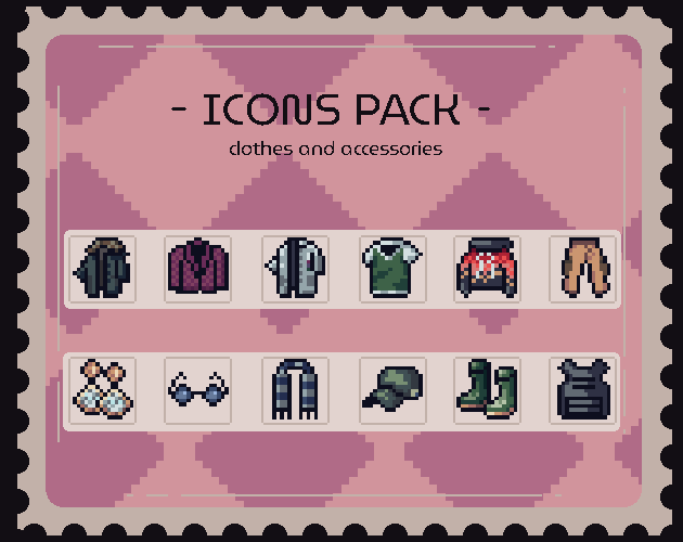 Halftone update - 16x16 ICONS Pixel Clothes by Last tick