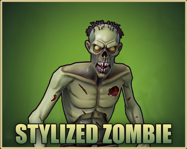 Free Stylized Dark Fantasy Zombie by Hotstrike Studio