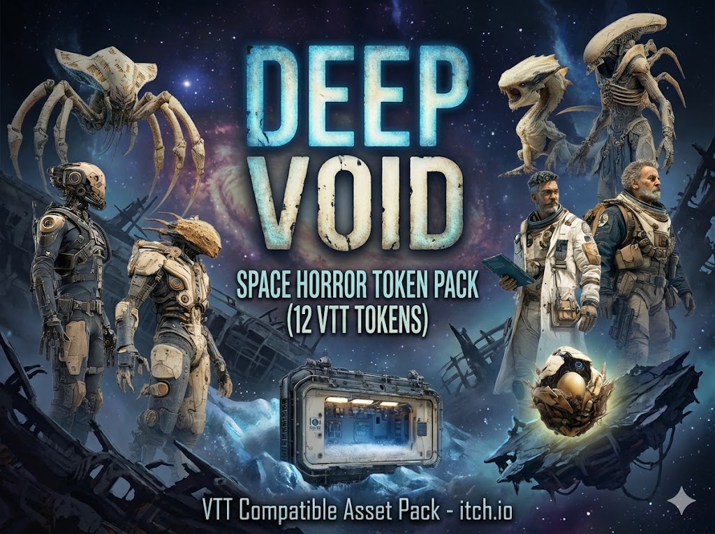 Deep Void - Space Horror Token Pack (12 VTT Tokens) by TheBeesKnees13
