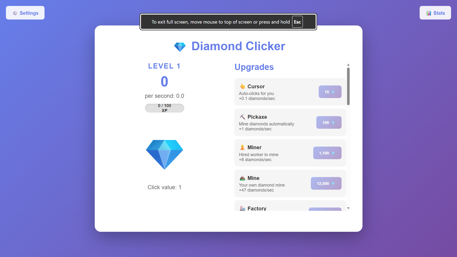 Diamond Clicker by braidyn123456789