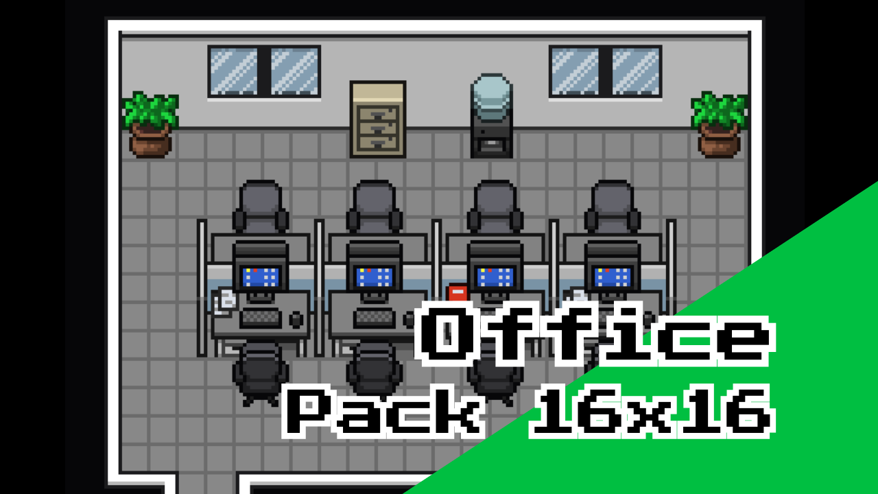 Office Interior Pack – Top-Down Pixel Art 16×16 by Maru