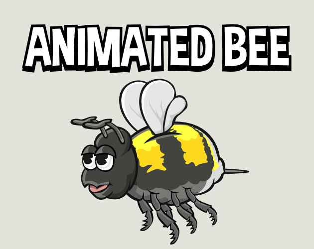 Animated bee by Robert Brooks - gamedeveloperstudio.com