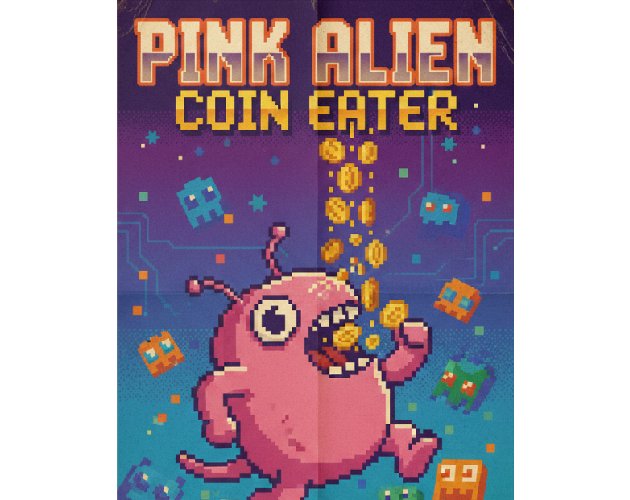 Pink Alien Coin Eater by kimmiesrhythms