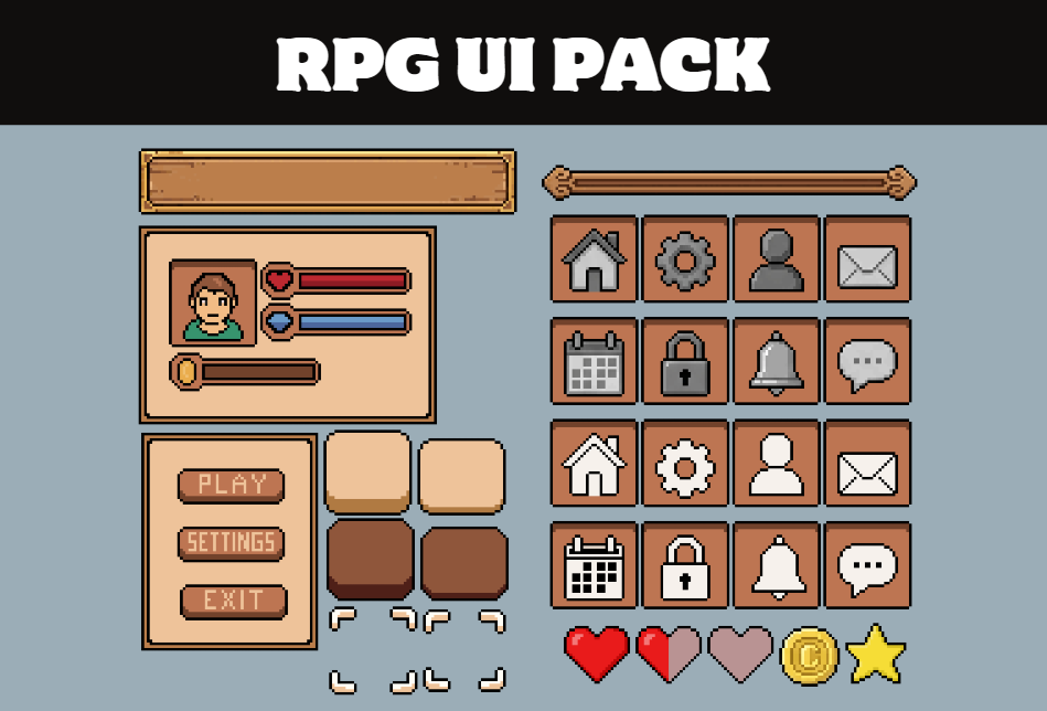 Fantasy RPG Ui User Interface by Pixel-Banner