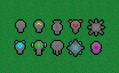 16 Bit Turret Sprites by Mando37