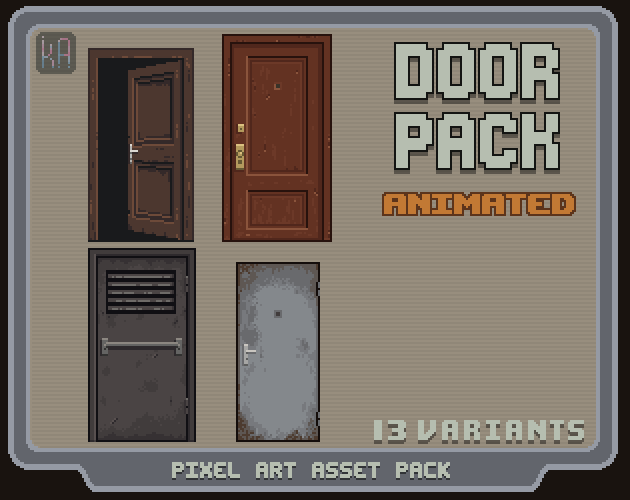 Pixel Art Door Pack - ANIMATED by karsiori