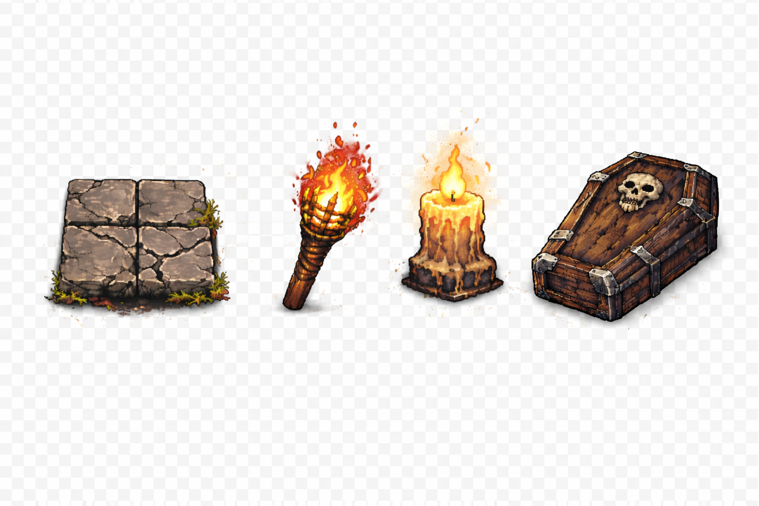 Dark Fantasy Props & Tiles Pack by Mtomov92