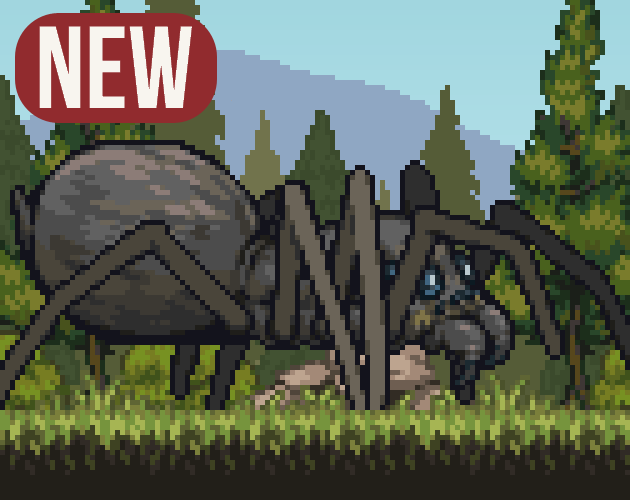 Pixel Art Spider Enemy Characters - 2D Sidescroller Enemy by ...