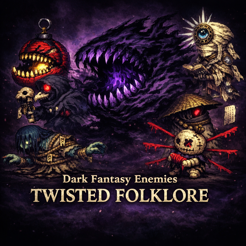 Japanese Dark Fantasy Enemies – Twisted Folklore by Megentarou