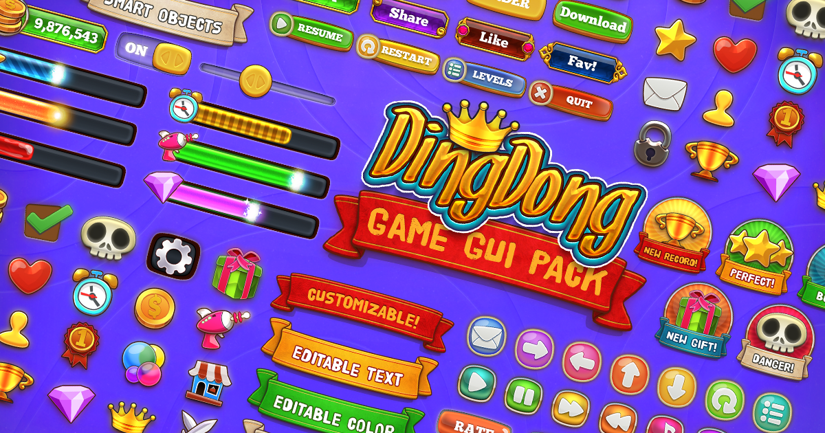 DINGDONG – Game GUI Pack by weirdsgn store