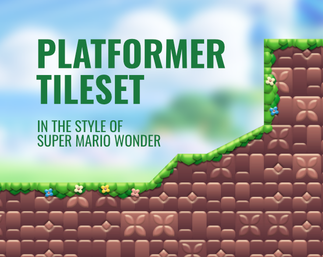 Tileset in the Style of Super Mario Wonder by LadyLuck