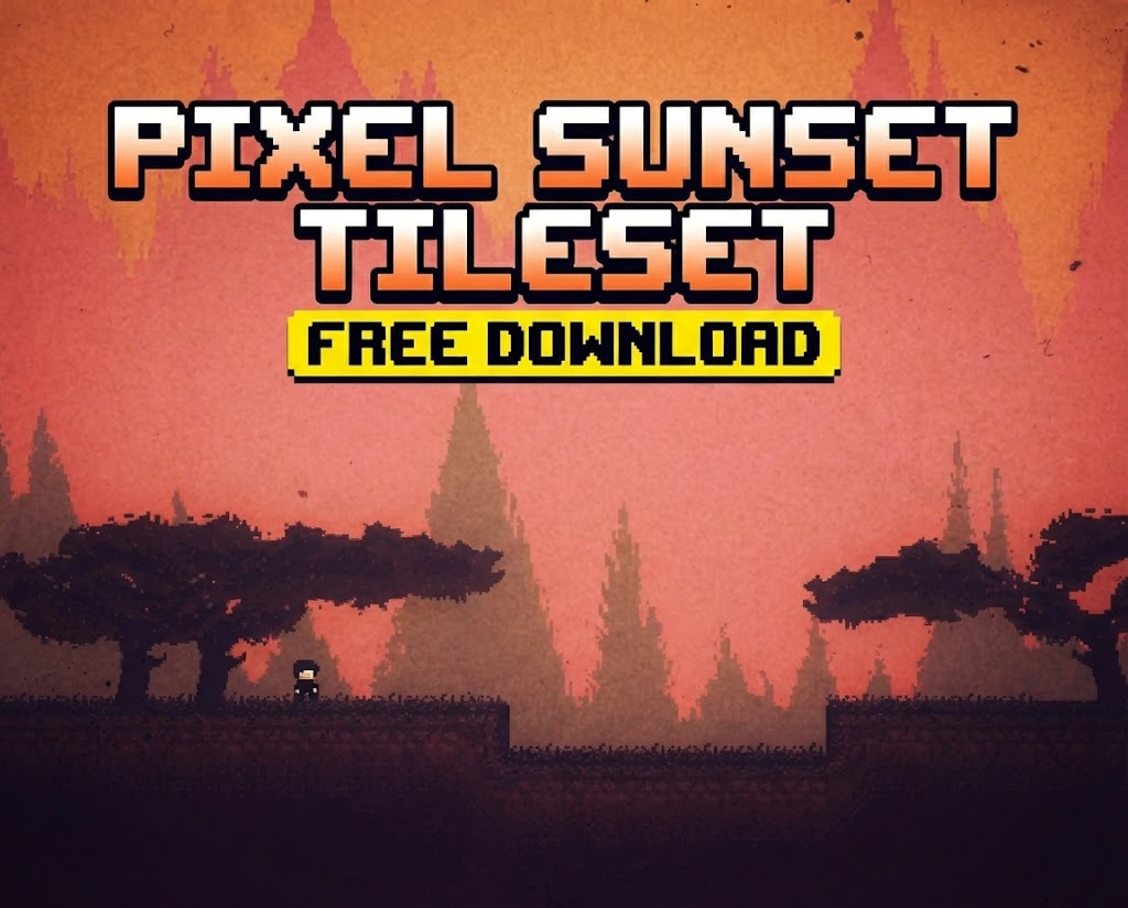 Pixel Sunset – 16×16 Free Tileset by MORDA